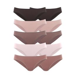 Bikinislip Petite Fleur, Damen, Gr. 32/34, beige (natur), Single Jersey, Obermaterial: 95% Baumwolle, 5% Elasthan, unifarben, k&ouml;rpernah, Unterhosen, aus elastischer Baumwolle