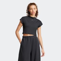 T-Shirt adidas Sportswear "W CE G CRO TEE", Damen, Gr. M, schwarz, Obermaterial: 83% Polyester, 17% Elasthan, Shirts T-Shirt