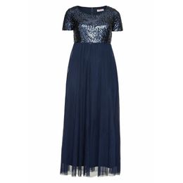 sheego Kleid Damen Gr&ouml;&szlig;e 42 dunkelblau Winterkleid