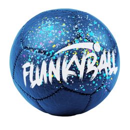 Flunkyball Ball 15cm dunkelblau wei&szlig; Outdoor Spielball Freizeit Zubeh&ouml;r Festival