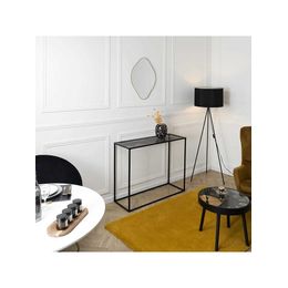 Rétro Chic Sideboard "Riga" in Schwarz - (B)100 x (H)77 x (T)35 cm - 63% | Regale