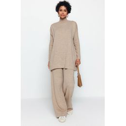 Trendyol 2tlg. Outfit in Beige - 63% | Gr&ouml;&szlig;e L | Damen-pullover-cardigans