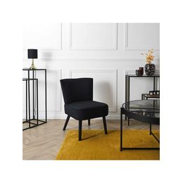 Rétro Chic Sessel in Schwarz - (B)55 x (H)76 x (T)63 cm - 78% | Sitzmoebel