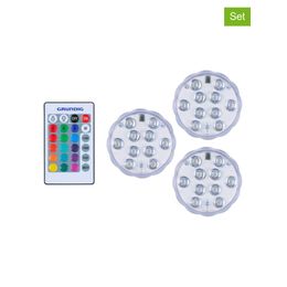 Grundig 3er-Set: LED-Spots in Transparent - Ø 6,9 cm - 39% | Lichterketten-dekobeleuchtung