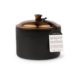 PADDYWAX Duftkerze "Hygge - Bergamot + Mahogony'' in Schwarz - 141 g - 11% | Kerzen-vasen