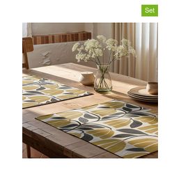 Mint Rugs 2er-Set: Tischsets "Nekane" in Wei&szlig;/ Gelb/ Grau - (L)50 x (B)40 cm - 45% |