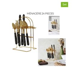 every ware 25tlg. Besteckset in Schwarz/ Gold - 62% | Gedeckter-tisch