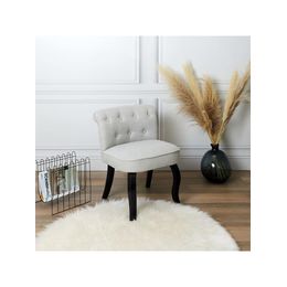 Rétro Chic Hocker "Eleonor" in Grau - (B)60 x (H)68 x (T)54 cm - 70% | Sitzmoebel