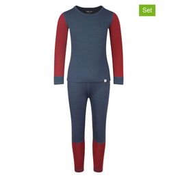 Trollkids 2tlg. Funktionsw&auml;scheset "Merino" in Dunkelblau - 48% | Gr&ouml;&szlig;e 152 | Kinder-outdoor-waesche