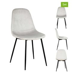 THE HOME DECO FACTORY 2er-Set: Esszimmerstühle in Weiß - (B)54 x (H)85,5 x (T)43,5 cm - 62% | Sitzmoebel