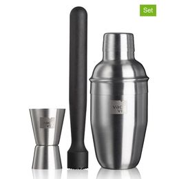 Vacu Vin 3tlg. Cocktail-Set in Silber/ Schwarz - 35% | Gedeckter-tisch