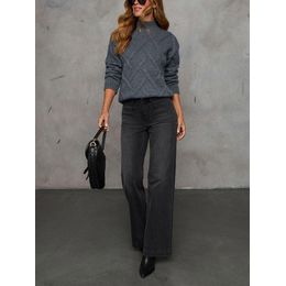 Milan Kiss Pullover in Dunkelgrau - 51% | Gr&ouml;&szlig;e XL | Damen-pullover-cardigans