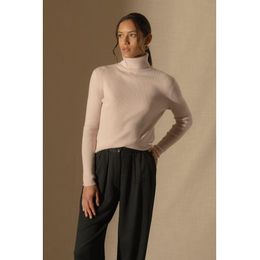 Perfect Cashmere Kaschmir-Rollkragenpullover "Elly" in Ros&eacute; - 48% | Gr&ouml;&szlig;e M | Damen-pullover-cardigans