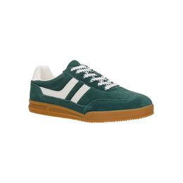 Wojas Leder-Sneakers in Grün/ Weiß - 37% | Größe 40 | Damen-sneakers