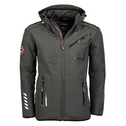 Geographical Norway Softshelljacke "Royaute" in Anthrazit - 68% | Gr&ouml;&szlig;e 140 | Kinder-outdoor-jacken