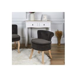 Rétro Chic Hocker "Eleonor" in Anthrazit - (B)49 x (H)58 x (T)47 cm - 64% | Sitzmoebel