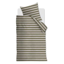 Beddinghouse Bettw&auml;sche-Set "Bold Stripe" in Khaki/ Creme - 74% | Gr&ouml;&szlig;e 135x200 cm | Bettwaesche-bettwaren