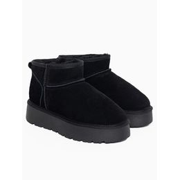 Gooce Leder-Winterboots "Mindy" in Schwarz - 52% | Gr&ouml;&szlig;e 38 | Damen-stiefel