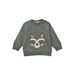 BONDI Sweatshirt "Waschb&auml;r" in Dunkelgr&uuml;n - 53% | Gr&ouml;&szlig;e 86 | Baby-sweatshirts-jacken