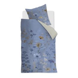 Beddinghouse Satin-Bettw&auml;sche-Set ''Nala'' in Hellblau/ Beige - 56% | Gr&ouml;&szlig;e 155x220 cm | Bettwaesche-bettwaren