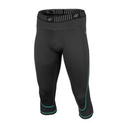 4F Funktionsleggings in Anthrazit/ T&uuml;rkis - 77% | Gr&ouml;&szlig;e L | Herren-outdoorhosen
