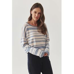TATUUM Pullover in Hellblau/ Weiß - 59% | Größe L | Damen-pullover-cardigans