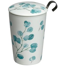 eigenart Teetasse "Teave - Trees Eucalyptus" in Weiß/ Blau - 350 ml - 10% | Gedeckter-tisch