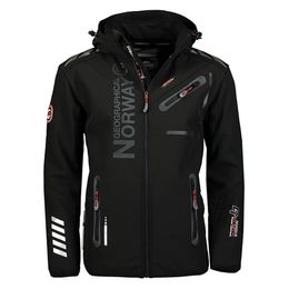 Geographical Norway Softshelljacke "Royaute" in Schwarz - 67% | Gr&ouml;&szlig;e 164 | Kinder-outdoor-jacken