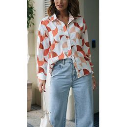 Milan Kiss Bluse in Wei&szlig;/ Orange - 69% | Gr&ouml;&szlig;e S | Damen-blusen