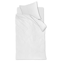 Beddinghouse Bettw&auml;sche-Set "Blanca" in Wei&szlig; - 75% | Gr&ouml;&szlig;e 155x220 cm | Bettwaesche-bettwaren