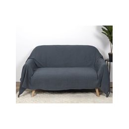 THE HOME DECO FACTORY Plaid in Anthrazit - (L)250 x (B)170 cm - 62% | Decken