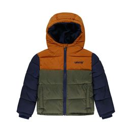 Levi's Kids Winterjacke in Dunkelblau/ Khaki/ Hellbraun - 51% | Gr&ouml;&szlig;e 128 | Kinderjacken