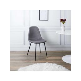 HYGGE Esszimmerstuhl "Giulia" in Grau - (B)42,5 x (H)87 x (T)44 cm - 63% | Sitzmoebel