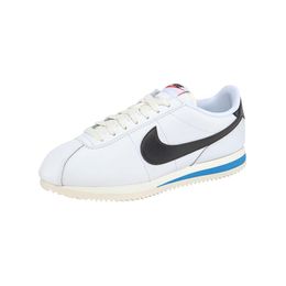 Nike Sportswear Leder-Sneakers "Cortez" in Weiß/ Schwarz/ Blau - 18% | Größe 39 | Damen-sneakers