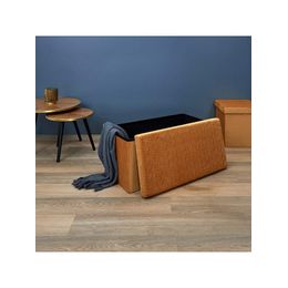 Rétro Chic Sitztruhe in Gelb - (B)76 x (H)38 x (T)38 cm - 60% | Sitzmoebel