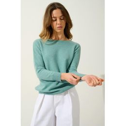 AUTHENTIC CASHMERE Kaschmir-Pullover "Gol&eacute;on" in Cyan - 50% | Gr&ouml;&szlig;e M | Damen-pullover-cardigans
