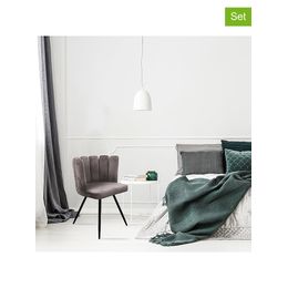 Rétro Chic 2er-Set: Sessel "Ariel" in Grau - (B)52,5 x (H)79,7 x (T)50,5 cm - 67% | Sitzmoebel