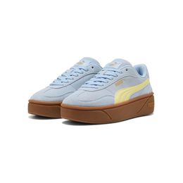 Puma Leder-Sneakers "Club II Era" in Hellblau/ Gelb - 45% | Gr&ouml;&szlig;e 37,5 | Damen-sneakers