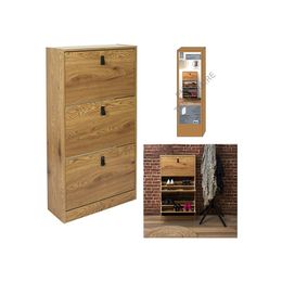 DOCK avenue Schuhschrank in Natur - (B)63 x (H)117 x (T)24 cm - 62% | Garderoben
