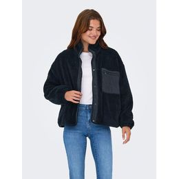 Only Fleecejacke "ONLCONTACT" in Dunkelblau - 22% | Gr&ouml;&szlig;e S | Damenjacken