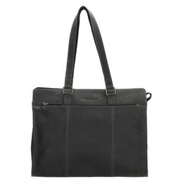 HIDE & STITCHES Leder-Businesstasche in Schwarz - (B)40 x (H)32,5 x (T)13 cm - 62% | Damen-taschen