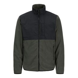 Jack & Jones Jack & Jones Fleecejacke "Marvin" in Khaki/ Schwarz - 51% | Gr&ouml;&szlig;e M | Herren-pullover-sport