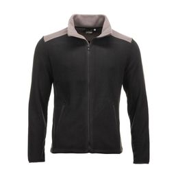 Traunstein Sport Fleecejacke "Topas" in Schwarz/ Beige - 43% | Größe S | Herren-pullover-sport