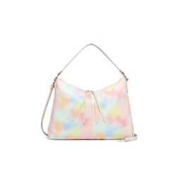 Schultertasche "Pastell Prime", Damen, Gr. B/H/T: 40cm x 29cm x 8cm onesize, bunt (multi), Polyurethan (PU), Collezione Alessandro, Taschen Schultertasche, in tollen Regenbogenfarben