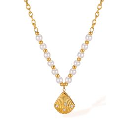 Kette mit Anh&auml;nger "Muschel", Damen, Gr. onesize, golden, Collezione Alessandro, Basic, Halsketten, mit filigranem Muschel-Anh&auml;nger, golden