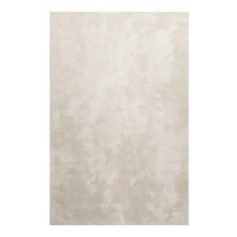 Teppich HOMIE LIVING "Sienna", beige (hellbeige), B:130cm H:20mm L:190cm, Polyester, Teppiche, Teppich, Hochflor, Microfaser, uni, weich & kuschelig, Wohnzimmer, Schlafzimmer