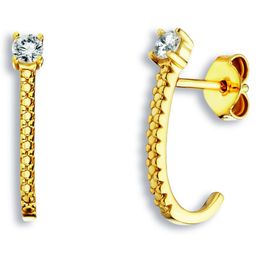 Paar Ohrh&auml;nger ONE ELEMENT "Zirkonia Ohrringe Ohrstecker aus 333 Gelbgold", gold, Ohrringe, Damen, Damen,mit Zirkonia, Gelbgold 333 Gold, Gelbgold 333, Gold