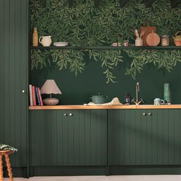 Vliestapete "Willow Bough Deep", gr&uuml;n, B:10m L:2,5m, Vlies, WILLIAM MORRIS AT HOME, Tapeten, 10mx52cm (ca. 5m2)