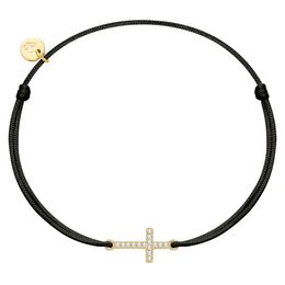 Glanzst&uuml;cke M&uuml;nchen Armband GLANZST&Uuml;CKE M&Uuml;NCHEN "GSM4015", gelb (gelbgold, wei&szlig;), Armb&auml;nder, Damen, Silber 925 (Sterlingsilber), Armband, mit Kreuz