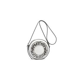 Umh&auml;ngetasche "Ring", Damen, Gr. B/H/T: 19cm x 19cm x 6cm onesize, wei&szlig;, Polyurethan (PU), Collezione Alessandro, Taschen Umh&auml;ngetasche, aus lederfreiem Softmaterial